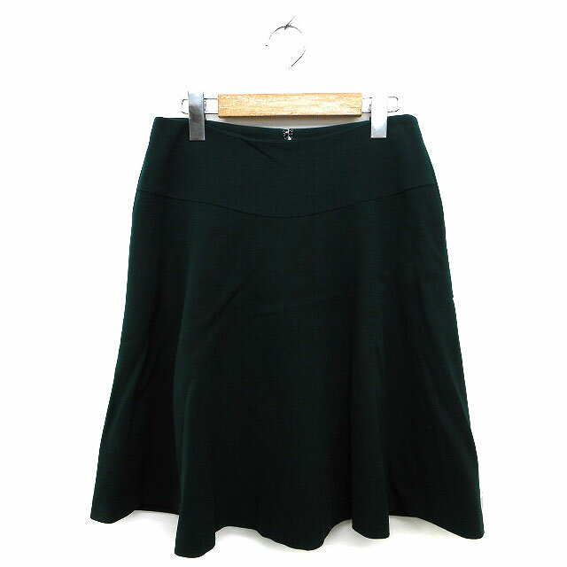 【中古】ユナイテッドアローズ UNITED ARROWS スカート フレア ひざ丈 バックジップ シンプル 38 ディープグリーン /NT34 レディース 【ベクトル 古着】 230901ブランドユナイテッドアローズ UNITED ARRO...