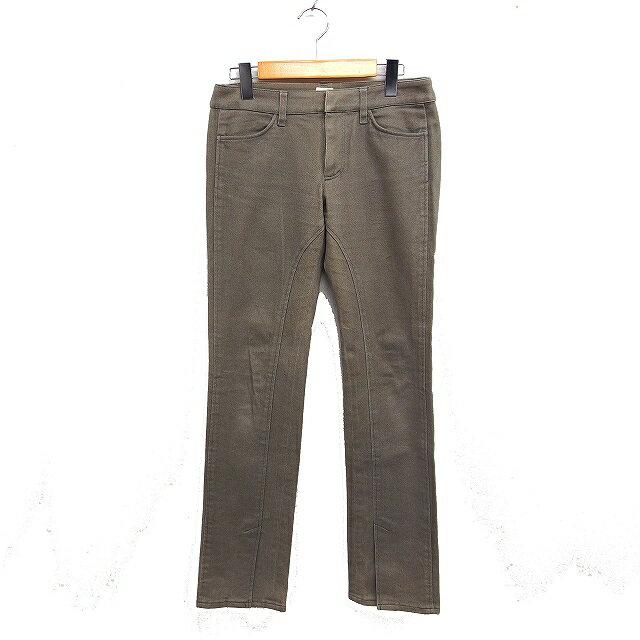 【中古】ディー エストネーション D/ESTNATION スリム ストレッチ パンツ スリット 無地 コットン 綿 36 カーキ /FT4 レディース 【ベクトル 古着】 251023ブランドディー エストネーション D/ESTNATION...