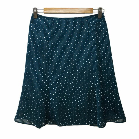 【中古】クランプリュス ミッシェルクラン KLEIN PLUS スカート フレア 膝丈 ストライプ ドット ラメ 38 緑 白 グリーン ホワイト レディース 【ベクトル 古着】 240701ブランドクランプリュス ミッシェルクラン KLE...