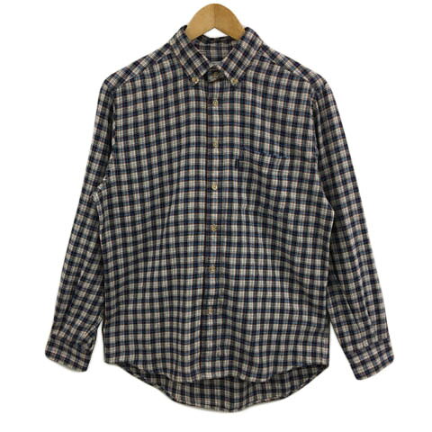 【中古】ゴールデンベア GOLDEN BEAR シャツ カジュアル ボタンダウン チェック 長袖 L 茶 青 ブラウン ブルー メンズ 【ベクトル 古着】 251112ブランドゴールデンベア GOLDEN BEAR表記サイズL実寸サイズ肩幅...