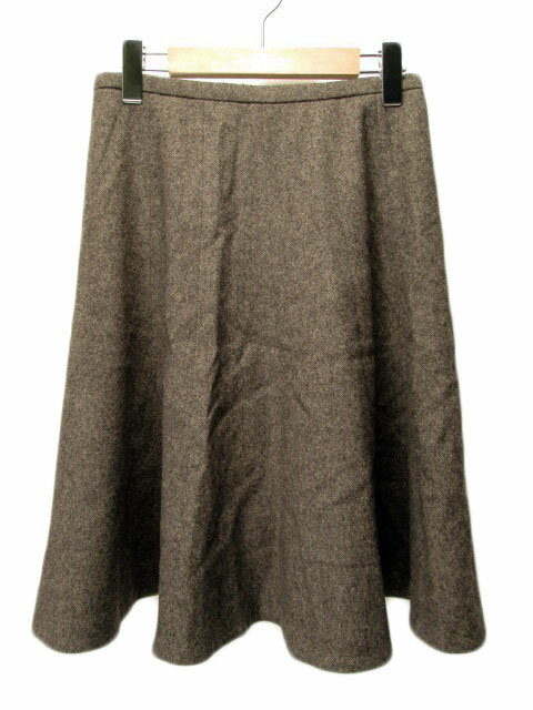 【中古】マックスマーラステュディオ Max Mara Studio スカート フレア ウール 36 国内正規 茶 レディース 【ベクトル 古着】 230904ブランドマックスマーラステュディオ Max Mara Studio表記サイズ36実...