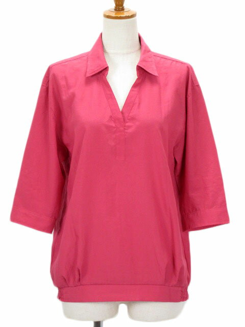 【中古】インディヴィ INDIVI カットソー スキッパー 五分袖 40 ピンク レディース 【ベクトル 古着】 220320ブランドインディヴィ INDIVI表記サイズ40（Lサイズ相当）実寸サイズ身幅：49cm　着丈：64cm　ゆき丈：...