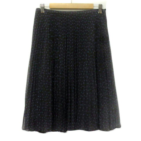 【中古】ローラアシュレイ LAURA ASHLEY スカート プリーツ 総柄 シフォン 13 黒 ブラック レディース 【ベクトル 古着】 230708ブランドローラアシュレイ LAURA ASHLEY表記サイズ13実寸サイズウエスト：74...