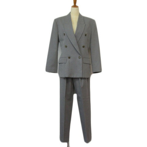 【中古】BECAUSE スーツ ジャケット パンツ ウール M グレー レディース 【ベクトル 古着】 230923表記サイズM実寸サイズジャケット 肩幅：43cm　ジャケット 身幅：53cm　ジャケット 袖丈：56.5cm　ジャケット 着...