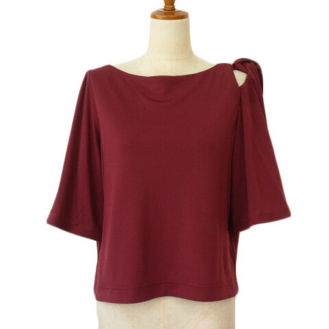 【中古】エムケー ミッシェルクラン MK MICHEL KLEIN ブラウス プルオーバー リボン ワイドスリーブ 38 赤 レッド レディース 【ベクトル 古着】 230921ブランドエムケー ミッシェルクラン MK MICHEL KLE...