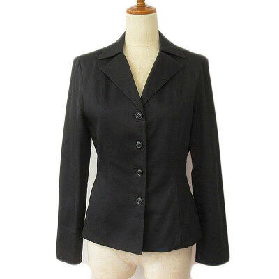 【中古】ニューヨーカー NEWYORKER ジャケット テーラード コットン ツイル ストレッチ 11 黒 ブラック レディース 【ベクトル 古着】 240601ブランドニューヨーカー NEWYORKER表記サイズ11AR実寸サイズ肩幅：3...
