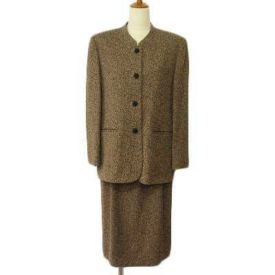 【中古】LEPORTE レポルテ 東京スタイル セットアップ ジャケット スカート 11 ベージュ レディース 【ベクトル 古着】 240224表記サイズジャケット11 スカート13実寸サイズジャケット 肩幅：40cm　ジャケット 身幅：5...