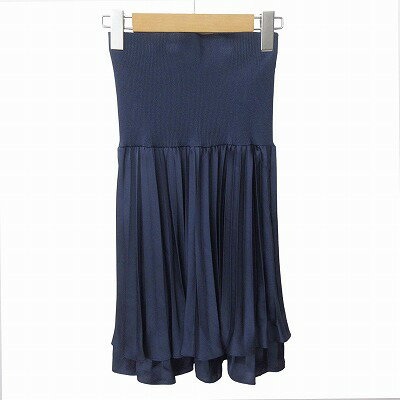 【中古】未使用品 ロートレアモン LAUTREAMONT BLACK スカート ミニ リブ プリーツ サテン 38 紺 ネイビー レディース 【ベクトル 古着】 251104ブランドロートレアモン LAUTREAMONT表記サイズ38実寸サ...