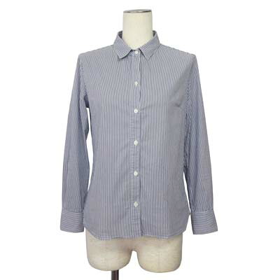【中古】クリアインプレッション CLEAR IMPRESSION シャツ 長袖 ストライプ ストレッチ 1 青 白 レディース 【ベクトル 古着】 260723ブランドクリアインプレッション CLEAR IMPRESSION表記サイズ1実寸...