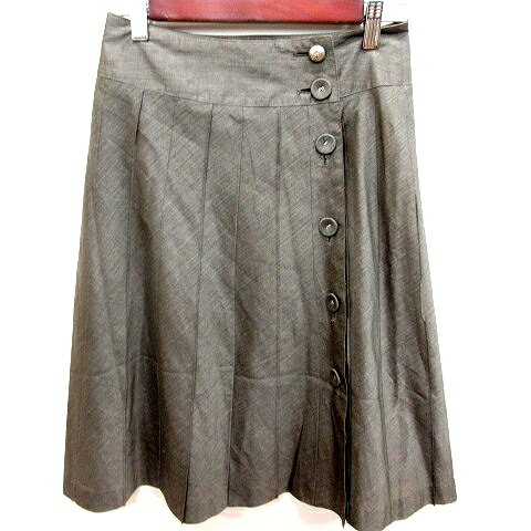 【中古】クミキョク 組曲 KUMIKYOKU スカート フレア ミモレ ロング 1 グレー /RT レディース 【ベクトル 古着】 251024ブランドクミキョク 組曲 KUMIKYOKU表記サイズ1実寸サイズウエスト：約60cm　ヒップ：...