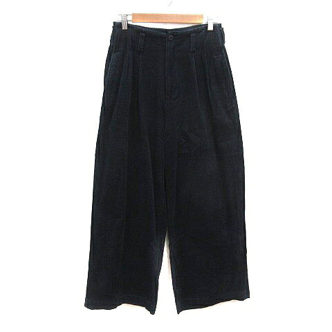 【中古】ナノ&コー nano&co ワイドパンツ コーデュロイ ロング 38 紺 ネイビー /MS レディース 【ベクトル 古着】 260224ブランドナノ&コー nano&co表記サイズ38（日本サイズM程度）実寸サイズウエスト：約68c...