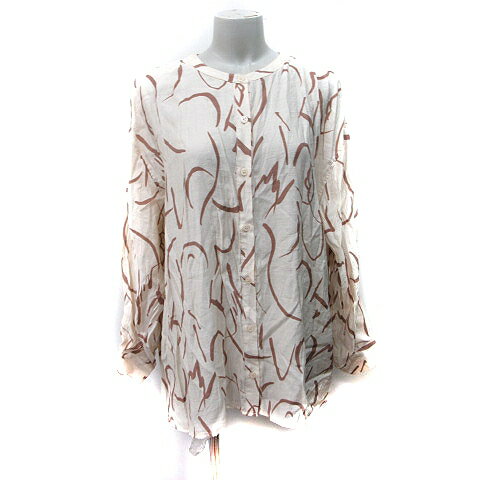 【中古】カプリシューレマージュ CAPRICIEUX LE'MAGE シャツワンピース ミニ シアー 長袖 総柄 F ベージュ 茶 ブラウン /YI レディース 【ベクトル 古着】 260123ブランドカプリシューレマージュ CAPRICI...