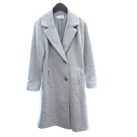 【中古】タカシマヤ スタイルプリュ TAKASHIMAYA Style Plus チェスターコート 総裏地 S グレー /AU レディース 【ベクトル 古着】 260210表記サイズS実寸サイズ肩幅：約41cm　身幅：約52cm　着丈：約1...