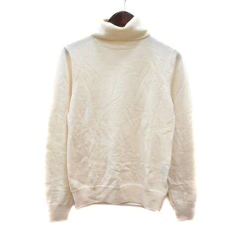 【中古】アンタイトル UNTITLED ニット カットソー タートルネック 長袖 ウール 2 M 白 アイボリー /MN レディース 【ベクトル 古着】 260206ブランドアンタイトル UNTITLED表記サイズ2（日本サイズM相当）実寸...