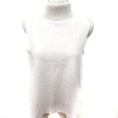 【中古】未使用品 ザラ ZARA ニット カットソー タートルネック ノースリーブ M グレージュ /RT レディース 【ベクトル 古着】 260210ブランドザラ ZARA表記サイズM実寸サイズ肩幅：約33cm　身幅：約45cm　着丈：約...