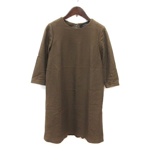 【中古】ジュエルチェンジズ Jewel Changes アローズ ワンピース ひざ丈 ウール 七分袖 36 茶 ブラウン /MS レディース 【ベクトル 古着】 260212ブランドジュエルチェンジズ Jewel Changes アローズ表...