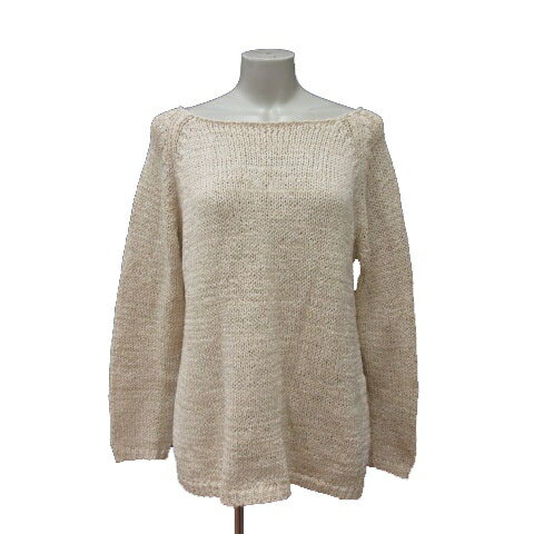 【中古】アパートバイ A part by ニット セーター 透かし編み ラメ 長袖 F ベージュ /MS レディース 【ベクトル 古着】 260212表記サイズF実寸サイズ身幅：約55cm　着丈：約62cm　ゆき丈：約74cm　　素材綿 7...