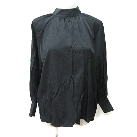 【中古】未使用品 フィフス fifth シャツ ブラウス プルオーバー 長袖 M 黒 ブラック /YI レディース 【ベクトル 古着】 260425表記サイズM実寸サイズ身幅：約57cm　着丈：約58cm　ゆき丈：約75cm　　素材ポリエス...