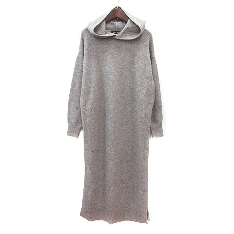 【中古】未使用品 アリシアスタン ALEXIA STAM ワンピース ニット ロング 長袖 フード F 茶 モカブラウン /MN レディース 【ベクトル 古着】 260508表記サイズF実寸サイズ肩幅：約50cm　身幅：約50cm　袖丈：約...