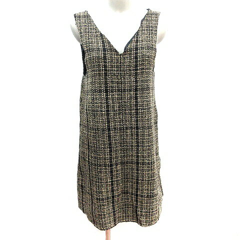 【中古】オリーブデオリーブ OLIVE des OLIVE ワンピース ジャンパースカート ひざ丈 ツイード チェック F 黒 ブラック /AU レディース 【ベクトル 古着】 260612ブランドオリーブデオリーブ OLIVE des O...