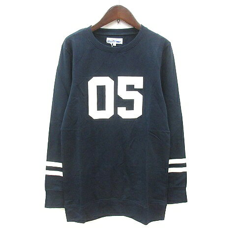 【中古】未使用品 リッチーウィッチー Richie Witchie カットソー Tシャツ クルーネック プリント 長袖 9 M 紺 ネイビー /MN レディース 【ベクトル 古着】 260611表記サイズ9（日本サイズM相当）実寸サイズ肩幅...