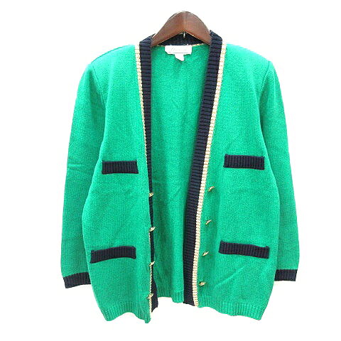 【中古】ダナローサ Danarosa カーディガン ニット ラメ M 緑 グリーン /MN レディース 【ベクトル 古着】 260702表記サイズM実寸サイズ肩幅：約38cm　身幅：約49cm　着丈：約62cm　袖丈：約53cm　　素材素材...