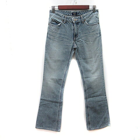 【中古】サムシング something パンツ デニム ジーンズ ダメージ加工 29 青 ブルー /YI レディース 【ベクトル 古着】 260709ブランドサムシング something表記サイズ29実寸サイズウエスト：約68cm　もも幅...