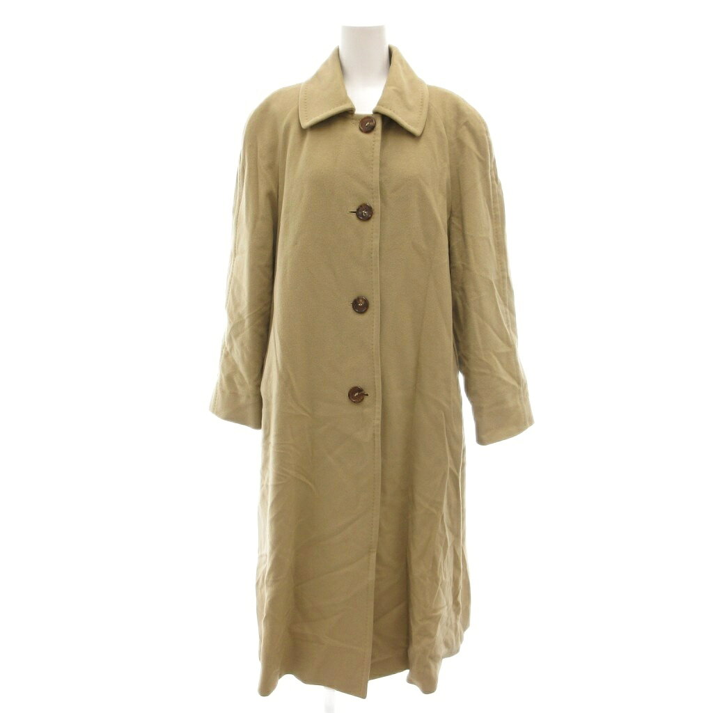 【中古】ARABEL バルマカーンコート ステンカラー カシミヤ イタリア製 40 ベージュ /UO ■GY58 レディース 【ベクトル 古着】 251217表記サイズ40実寸サイズ身幅：57cm　着丈：109cm　ゆき丈：74cm　　素材...