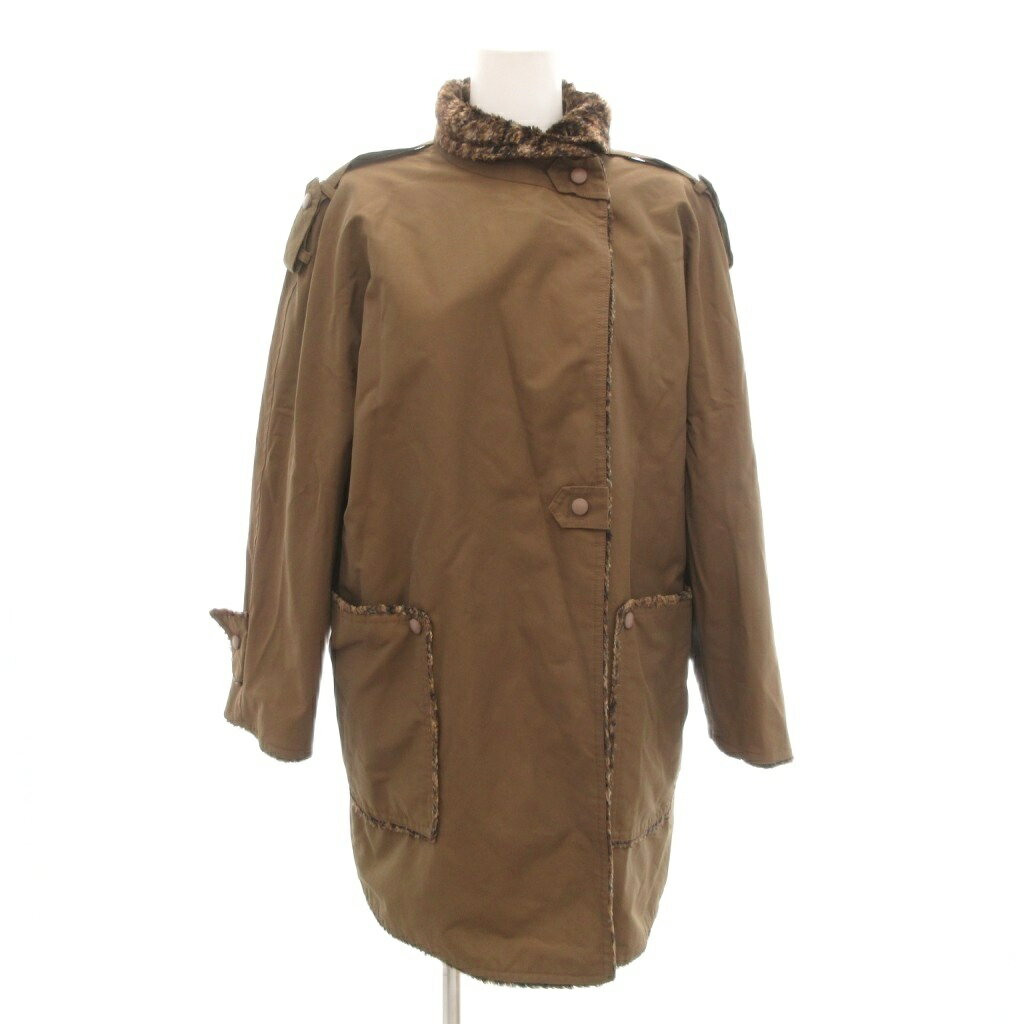 【中古】GIERLINGS 美品 コート スタンドカラー 36 カーキ エポレット /NL ■GY61 レディース 【ベクトル 古着】 251222表記サイズ36実寸サイズ身幅：58cm　着丈：79cm　ゆき丈：73cm　　素材表地 ナイロ...