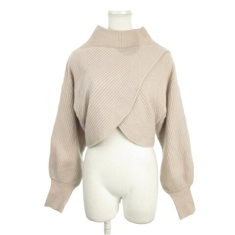 【中古】ジルバイジルスチュアート JILL by JILLSTUART ニット セーター FR ピンクベージュ ハイネック ショート丈 長袖 リボン /AH34 ■GY61 レディース 【ベクトル 古着】 260121ブランドジルバイジルス...