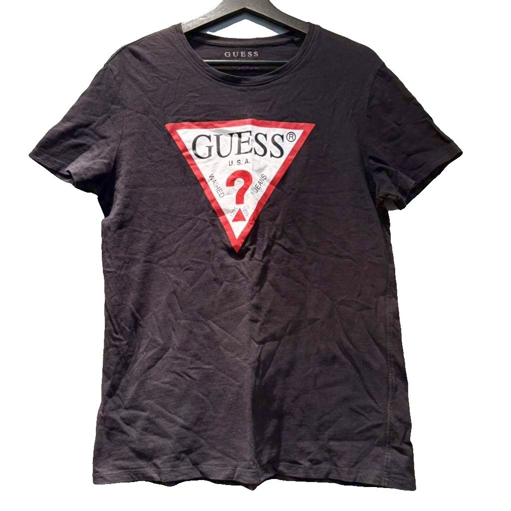 【中古】ゲス GUESS Tシャツ カットソー ロゴ 半袖 L 黒 ブラック ■GY61 レディース 【ベクトル 古着】 260117ブランドゲス GUESS表記サイズL実寸サイズ肩幅：約43cm　身幅：約46cm　着丈：約67cm　袖丈：...