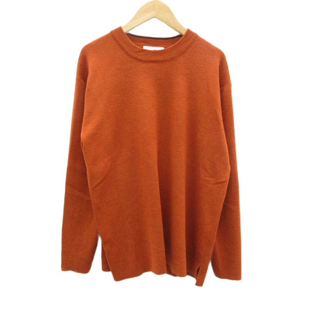 【中古】グリーンレーベルリラクシング ユナイテッドアローズ green label relaxing ニット セーター ウール M オレンジ 無地 クルーネック 長袖 /YS54 ■GY58 メンズ 【ベクトル 古着】 260129ブランド...