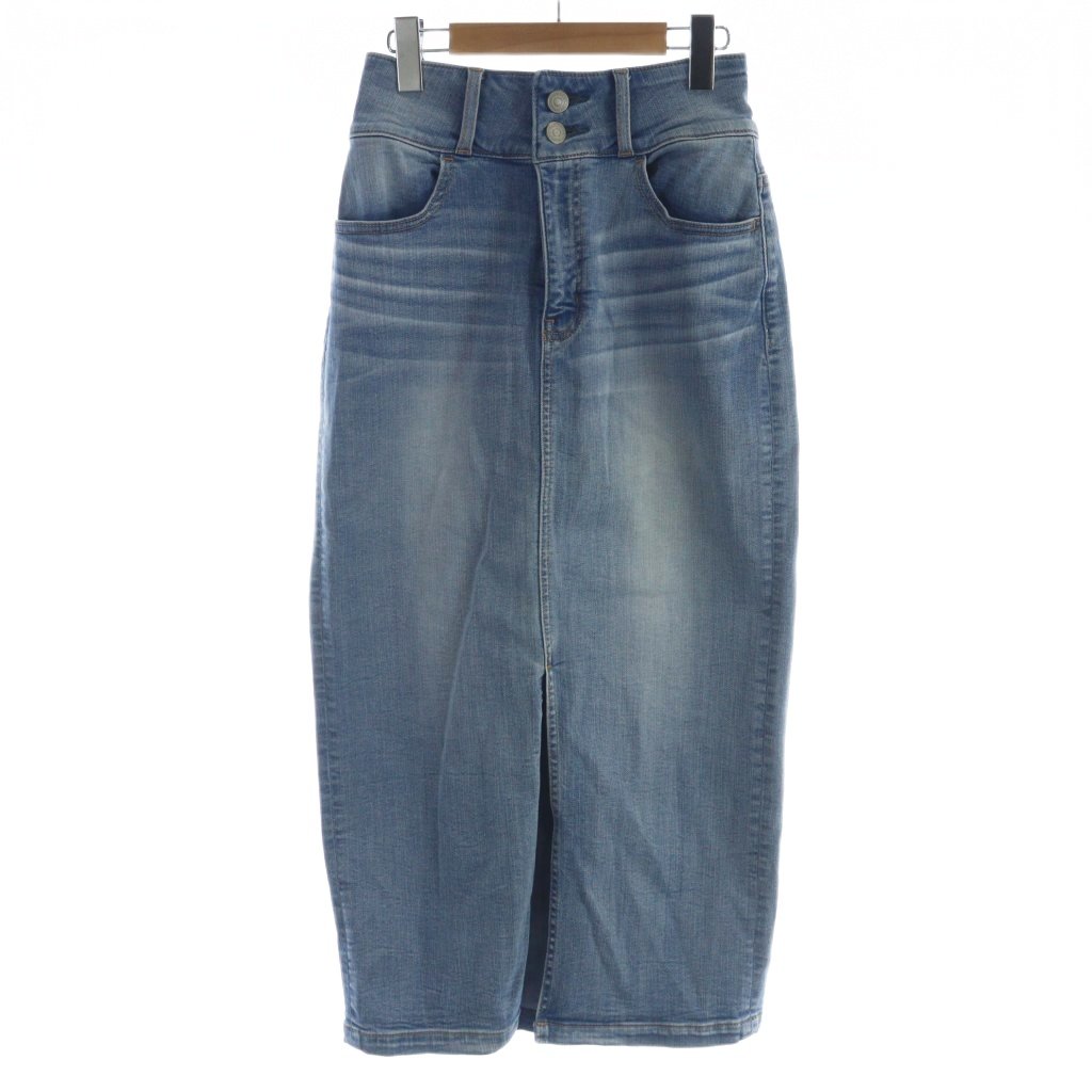 【中古】アズールバイマウジー AZUL by moussy ハイウエストスカート デニム タイト ロング スリット M 水色 ライトブルー 250HSS12-001J-1 /KW ■GY58 レディース 【ベクトル 古着】 260127ブラ...