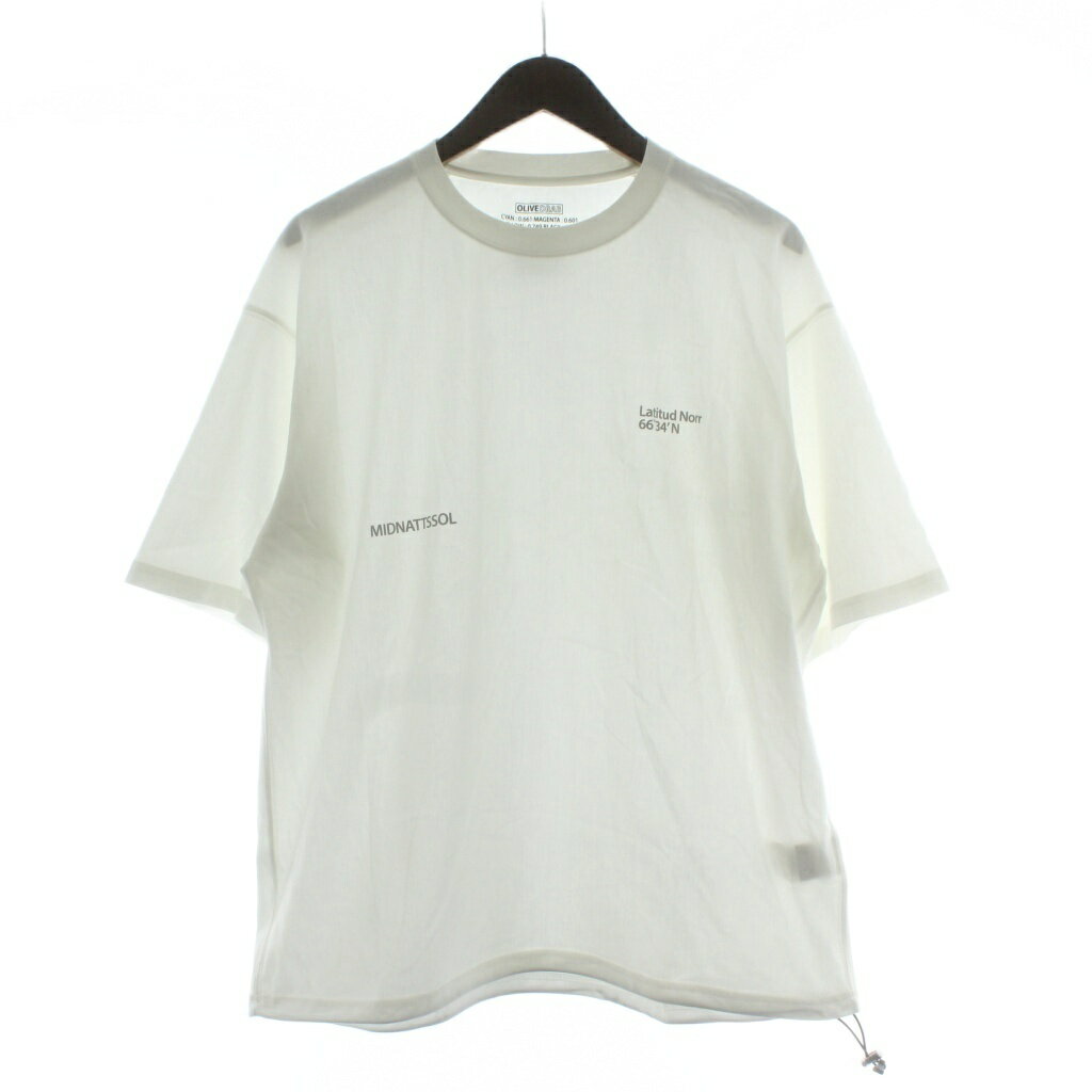【中古】ベー・セーストック B.C STOCK OLIVEDRAB Tシャツ L 白 ホワイト 半袖 ドローストリング裾 ラウンドネック ロゴプリント /GR ■GY58 メンズ 【ベクトル 古着】 260127ブランドベー・セーストック ...