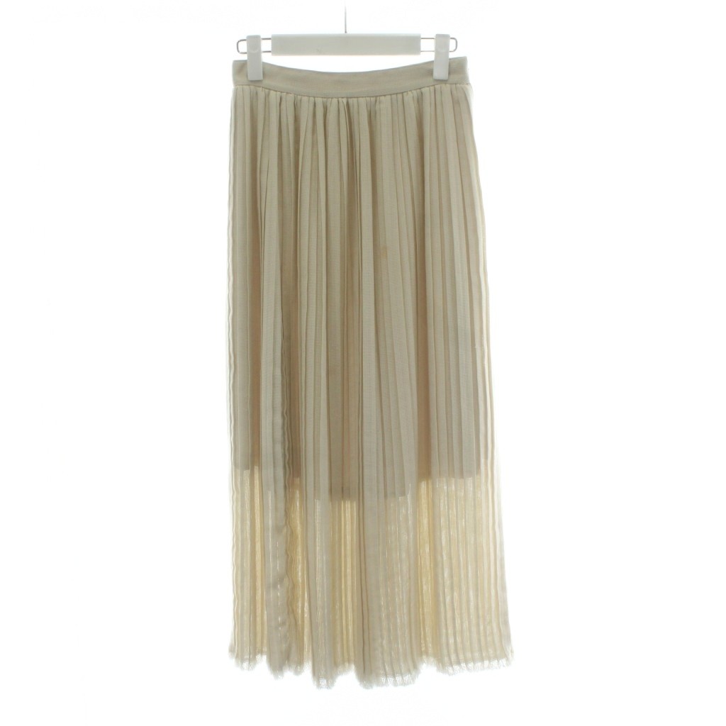 【中古】ナノユニバース nano universe スカート 36 ベージュ プリーツ ロング丈 裾シアー /PP ■GY58 レディース 【ベクトル 古着】 260128ブランドナノユニバース nano universe表記サイズ36実寸...