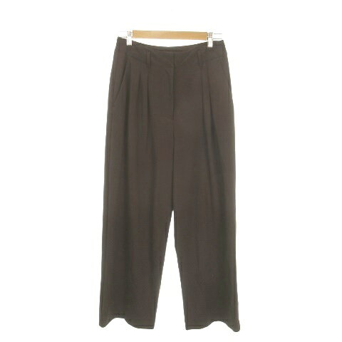 【中古】コントワーデコトニエ COMPTOIR DES COTONNIERS ワイドパンツ M 茶 ブラウン 無地 タック入り ストレートシルエット /MN24 ■GY58 レディース 【ベクトル 古着】 260205ブランドコントワーデコ...