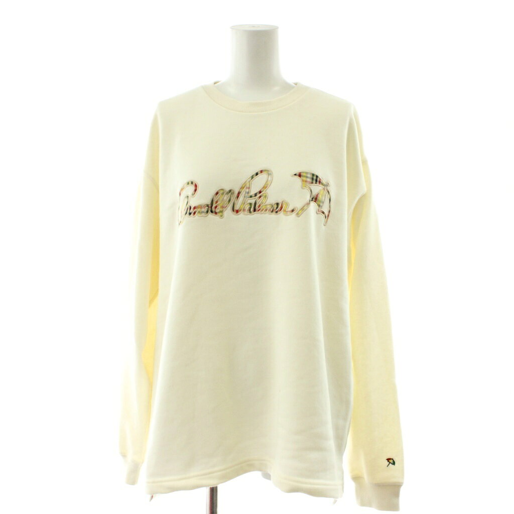 【中古】アーノルドパーマー Arnold Palmer トレーナー M アイボリー ロゴプリント 長袖 /GP ■GY60 メンズ レディース 【ベクトル 古着】 260209ブランドアーノルドパーマー Arnold Palmer表記サイズ...
