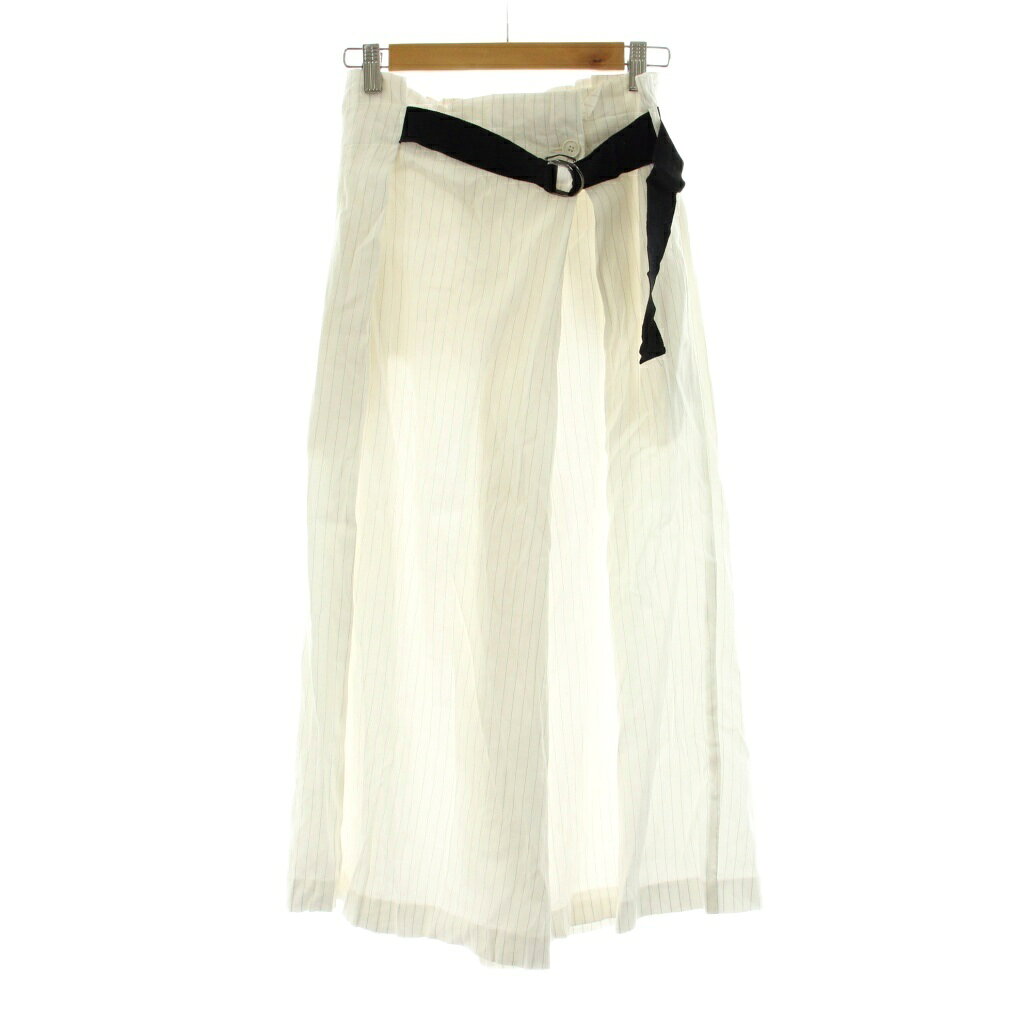 【中古】プルミエ アロンディスモン 1er Arrondissement ワイドパンツ ストライプ柄 ストレッチ 36 白 ホワイト /KU ■ECB001 レディース 【ベクトル 古着】 260210ブランドプルミエ アロンディスモン 1...
