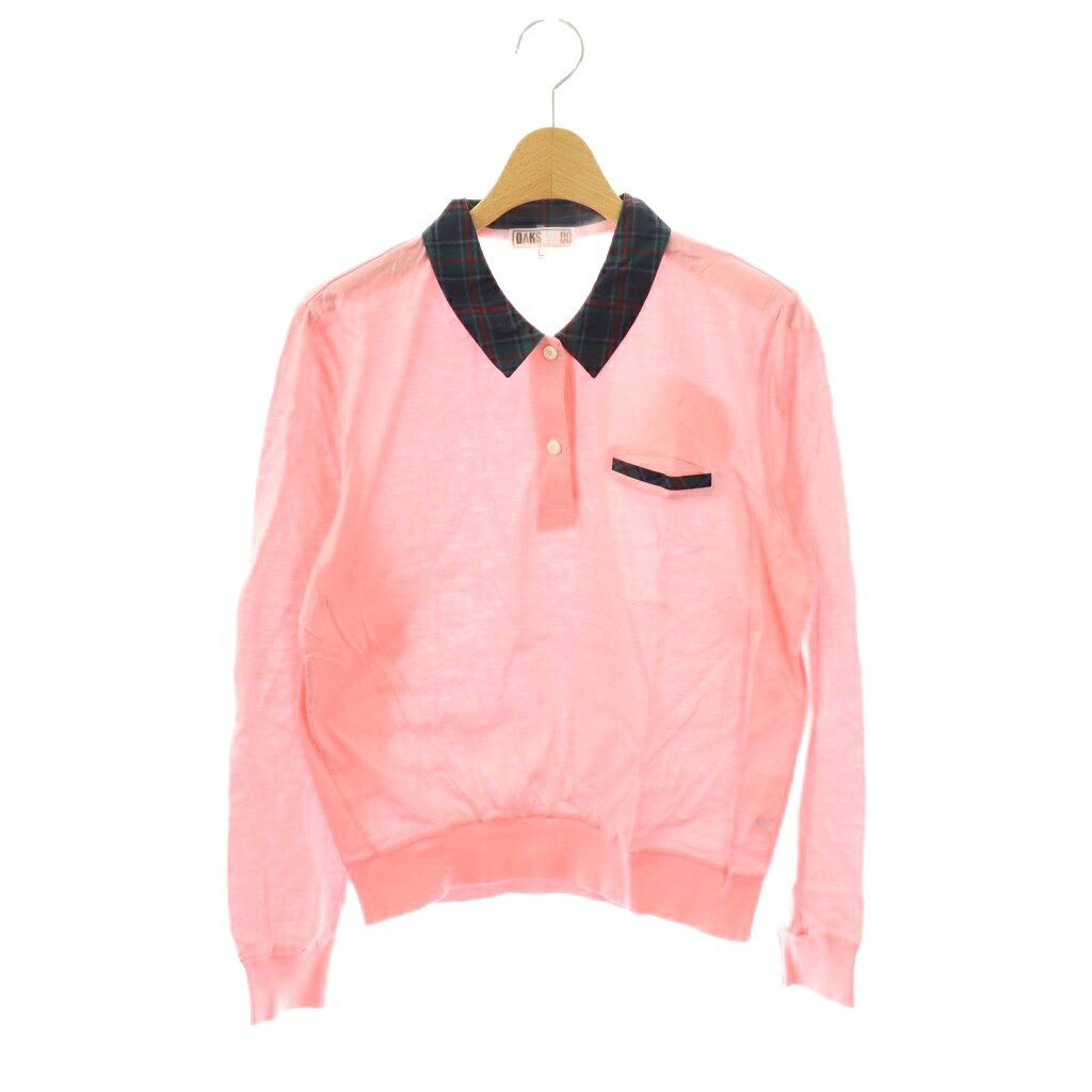 【中古】ダックス DAKS ポロシャツ カットソー 長袖 L ピンク マルチカラー /ES ■ECC001 レディース 【ベクトル 古着】 260213ブランドダックス DAKS表記サイズL実寸サイズ肩幅：38cm　身幅：47cm　着丈：5...