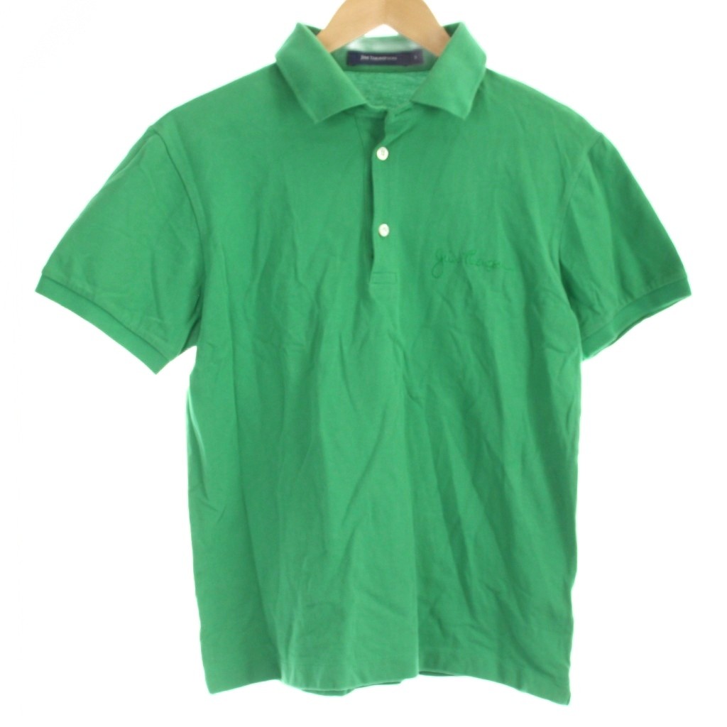 【中古】ジムトンプソン JIM THOMPSON ポロシャツ S グリーン 半袖 ポロカラー ロゴ刺繍 /DU ■GY58 メンズ 【ベクトル 古着】 260216ブランドジムトンプソン JIM THOMPSON表記サイズS実寸サイズ肩幅：...