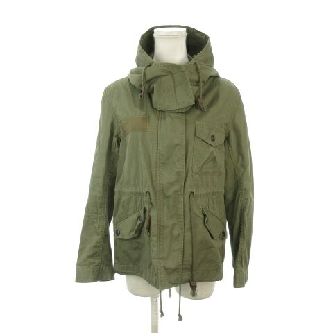 【中古】ジャーナルスタンダード JOURNAL STANDARD WORKERS ミリタリージャケット 緑 グリーン カーキ フード付き 長袖 ドローストリング /MN34 ■ECC002 レディース 【ベクトル 古着】 260318ブラン...