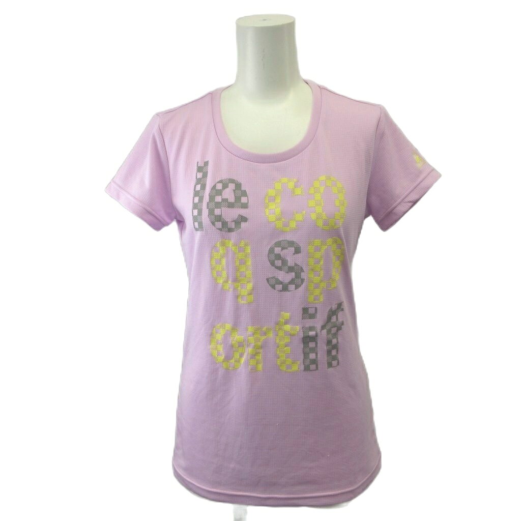 【中古】ルコックスポルティフ le coq sportif Tシャツ M 薄紫 半袖 ラウンドネック ロゴプリント /NP ■ECA003 レディース 【ベクトル 古着】 260326ブランドルコックスポルティフ le coq sporti...