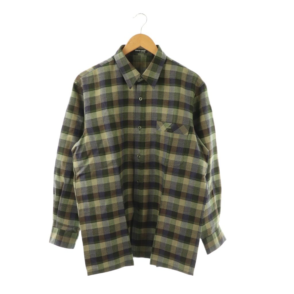 【中古】ピエールカルダン Pierre Cardin カジュアルシャツ マルチカラー カーキ 紺 ネイビー /SS ■OS ■GY49 メンズ 【ベクトル 古着】 260331ブランドピエールカルダン Pierre Cardin表記サイズサ...