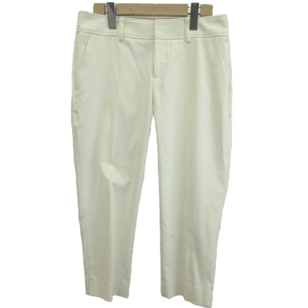 【中古】リフレクト Reflect パンツ 11 白 ホワイト 無地 クロップド丈 スラッシュポケット 裾スリット /MD ■ECC003 レディース 【ベクトル 古着】 260408ブランドリフレクト Reflect表記サイズ11実寸サイ...