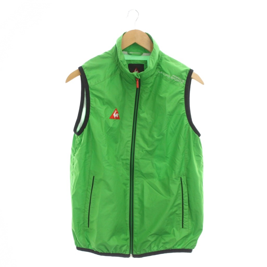 【中古】ルコックスポルティフ le coq sportif ベスト M 黄緑 ノースリーブ スタンドカラー ジップアップ /JP メンズ 【ベクトル 古着】 260403ブランドルコックスポルティフ le coq sportif表記サイズM...