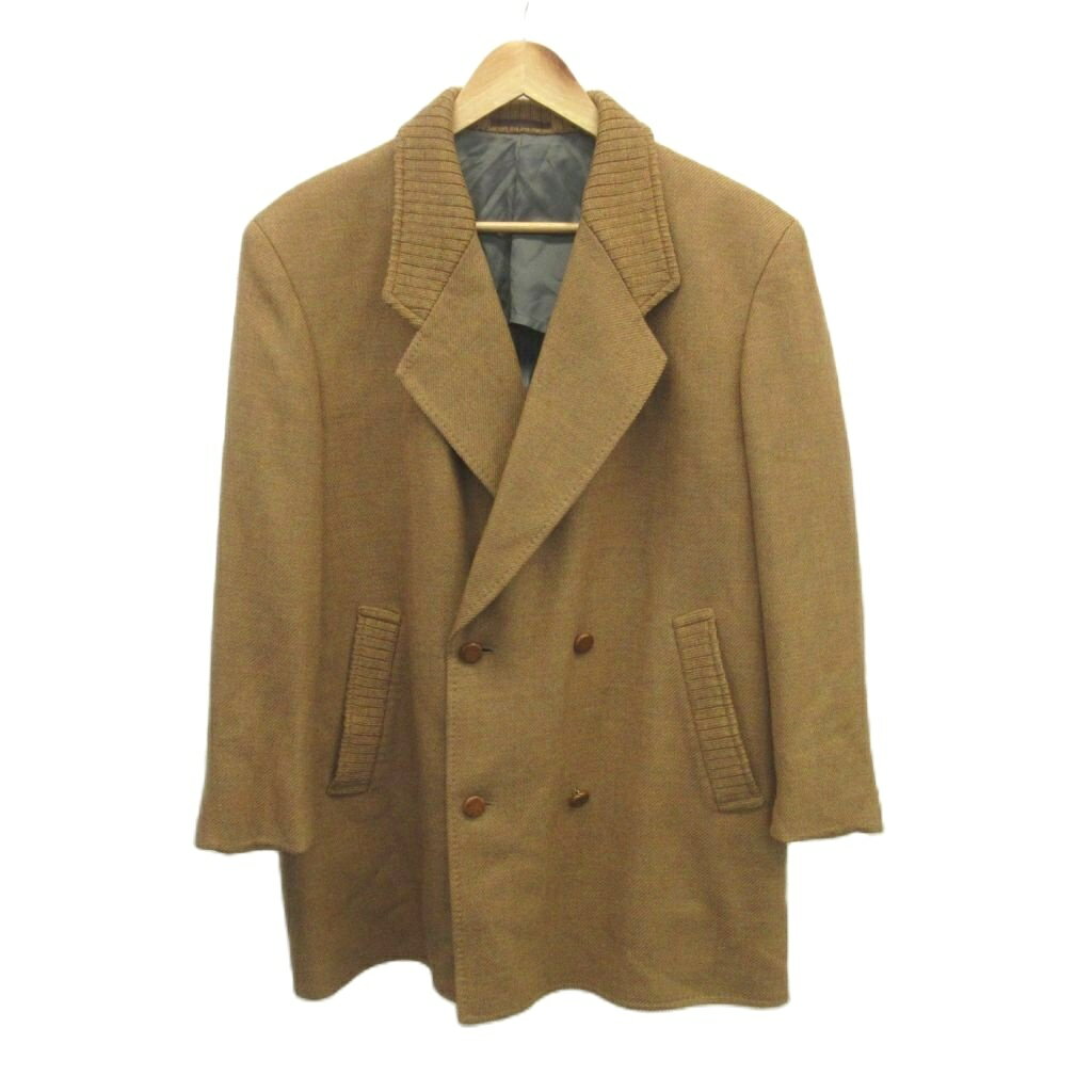 【中古】ランバン LANVIN コート R16-44 ベージュ ダブルブレスト 長袖 /RN ■ECE004 メンズ 【ベクトル 古着】 260416ブランドランバン LANVIN表記サイズR16-44実寸サイズ肩幅：46cm　身幅：55c...