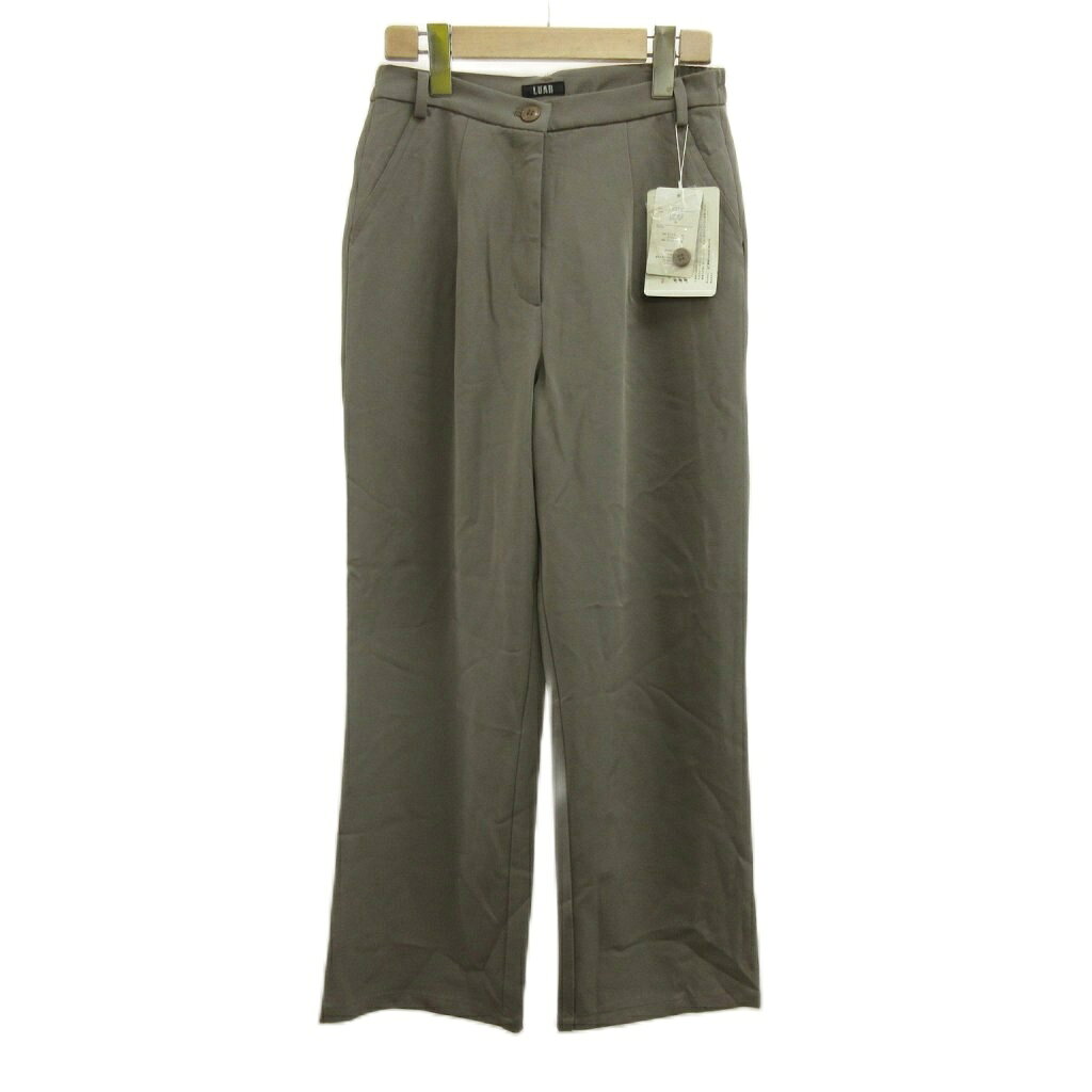 【中古】未使用品 ルアール LUAR タグ付き ワイドパンツ ボトムス M グレー フルレングス 長ズボン サーモトロン /PP レディース 【ベクトル 古着】 260423表記サイズM実寸サイズウエスト：約62cm　もも幅：約27cm　裾...