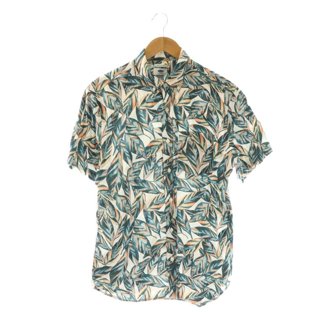 【中古】オールドネイビー OLD NAVY シャツ 総柄 ボタンダウン BD 半袖 M 緑 白 /HS ■ECC004 メンズ 【ベクトル 古着】 260501ブランドオールドネイビー OLD NAVY表記サイズM実寸サイズ肩幅：47cm　...