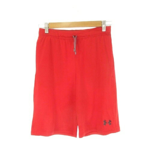 【中古】アンダーアーマー UNDER ARMOUR ショートパンツ スポーツウエア 男の子 YLG LOOSE 赤 レッド 無地 ドローストリング ショート丈 /CK14 ■ECA005 キッズ 【ベクトル 古着】 260515ブランドアン...