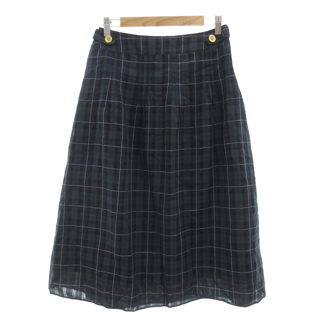 【中古】マックレガー マクレガー McGREGOR 美品 フレアスカート 11 緑 グリーン チェック柄 ミディ丈 ウエストボタン /NL ■ECC005 レディース 【ベクトル 古着】 260526ブランドマックレガー マクレガー McG...